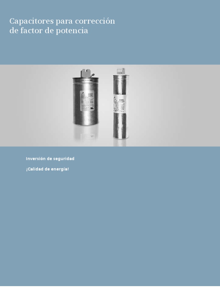 Capacitores Trifásicos Siemens PFC | PDF | Energia electrica ...