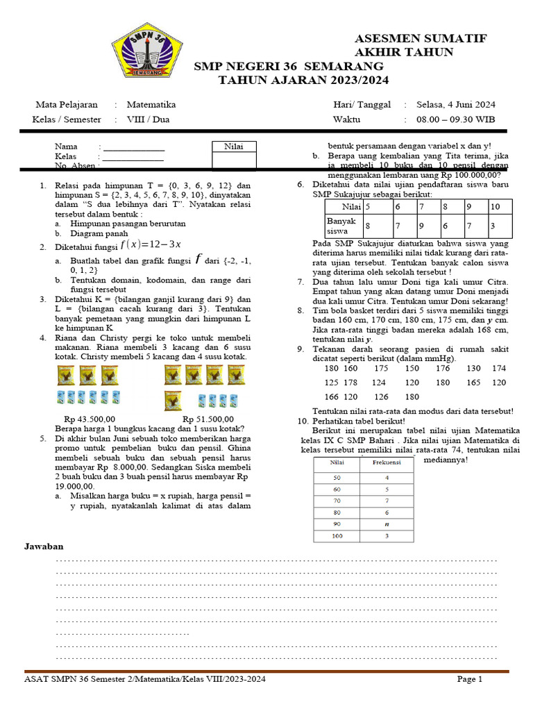 ASAT VIII Mat-1 | PDF