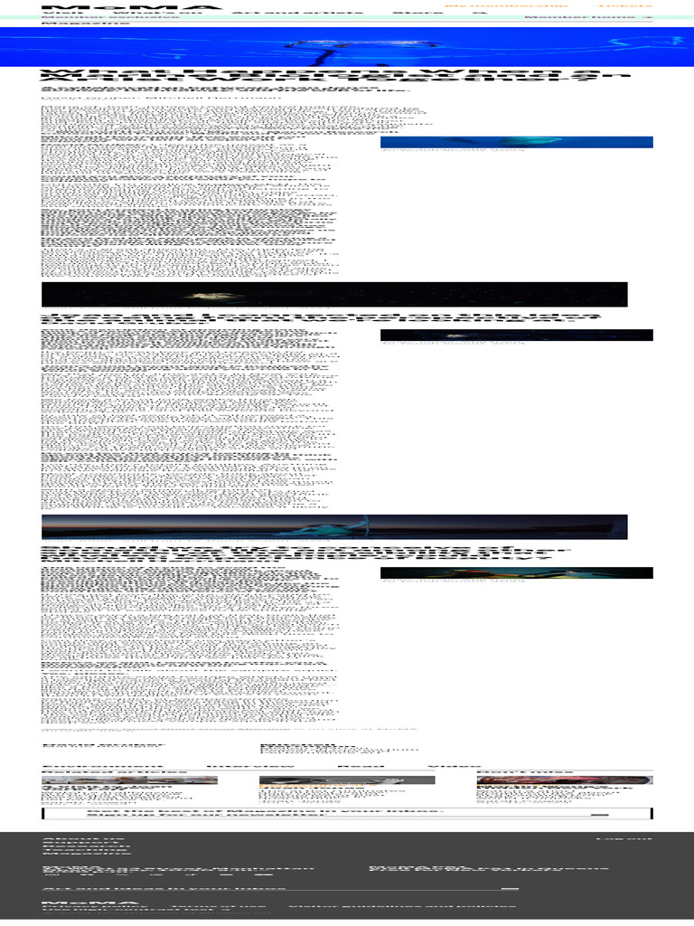 What Happens When A Marine Biologist and An Artist Work Together! ! Magazine ! MoMA | PDF ...