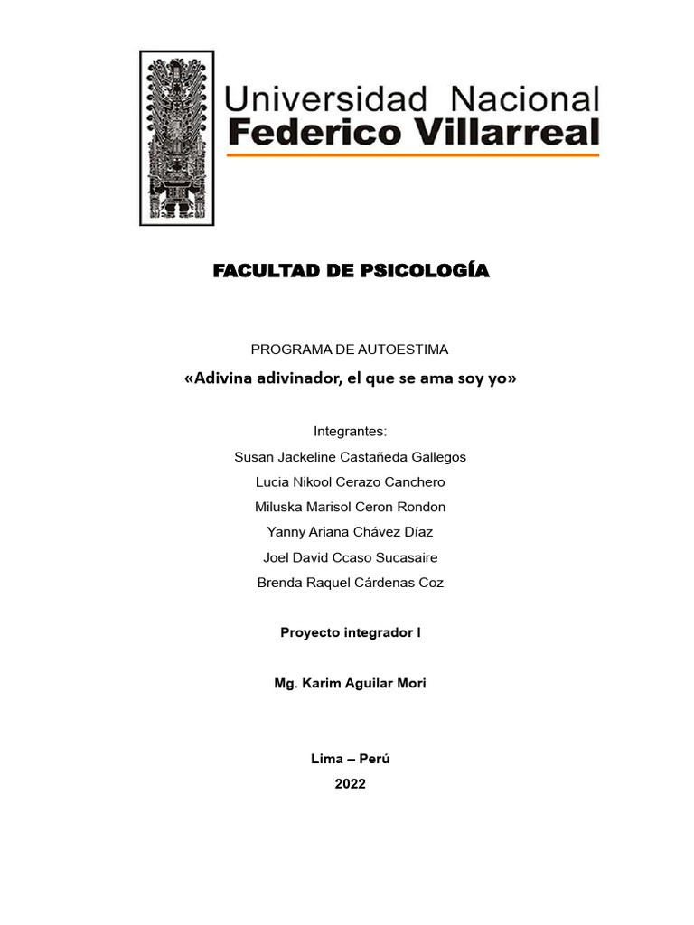 Programa de autoestima | PDF | Autoestima | Autoeficacia