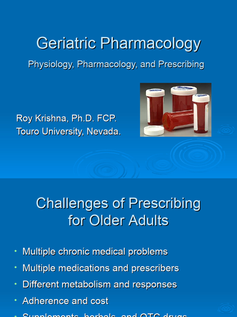 Geriatric Pharmacology DO 22 | PDF | Drug Metabolism | Drugs