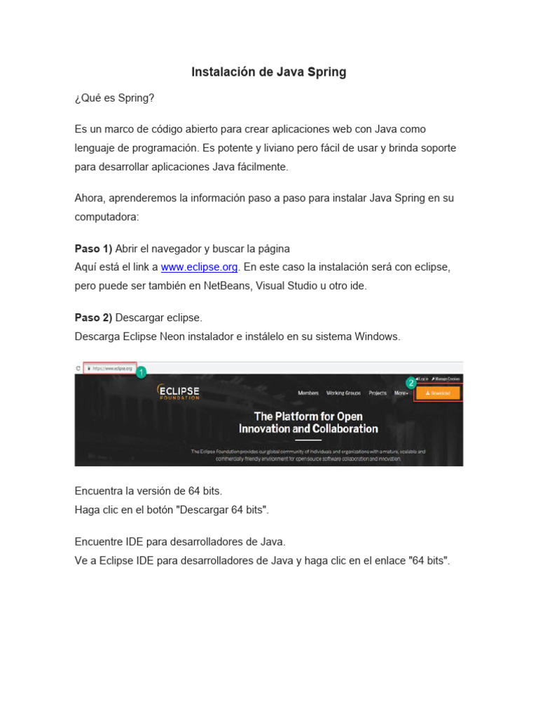 Instalación de Java Spring | PDF | Informática