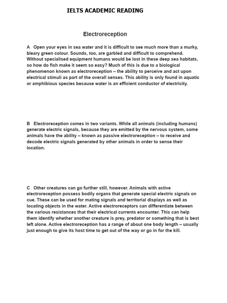 Ielts Reading Passage 1 | Download Free PDF | Sharks | Predation