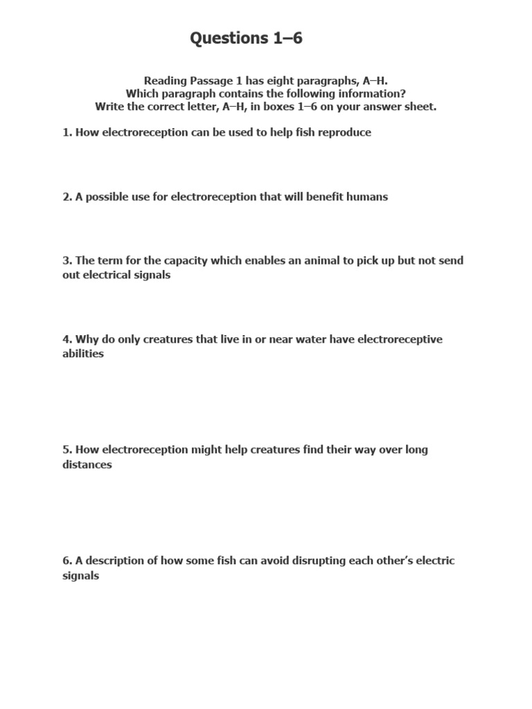 IELTS READING PASSAGE 1 QUESTIONS | PDF