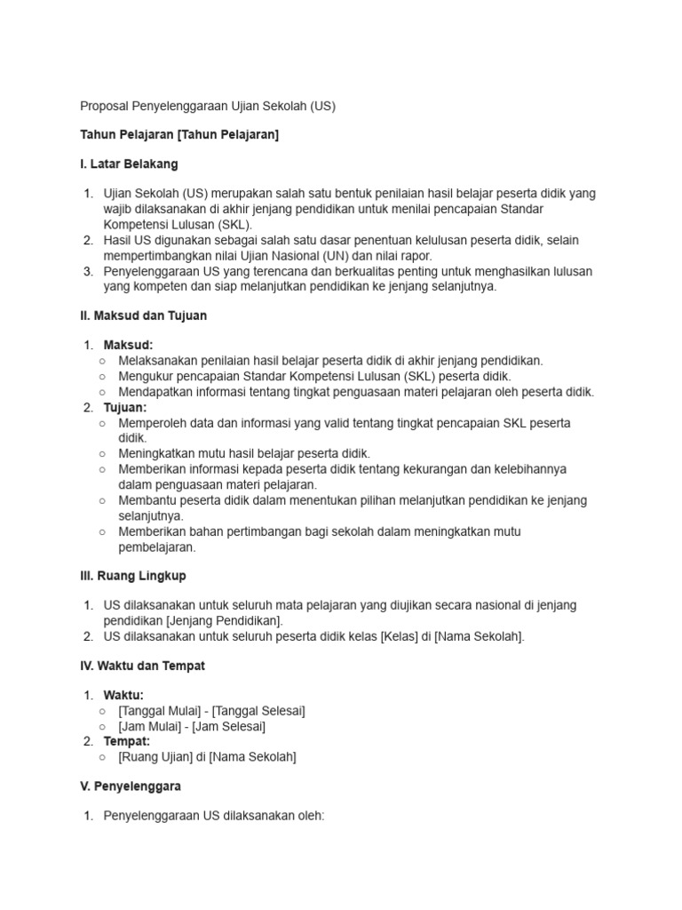 Rancangan Proposal Us | PDF | Karier & Perkembangan