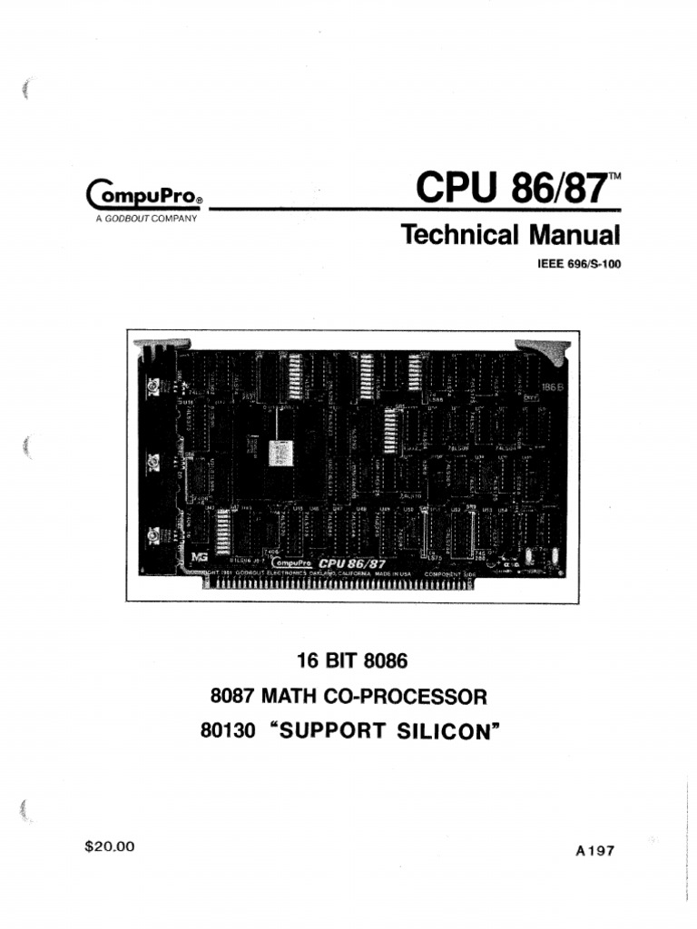 CPU 8086-8087 Manual | PDF