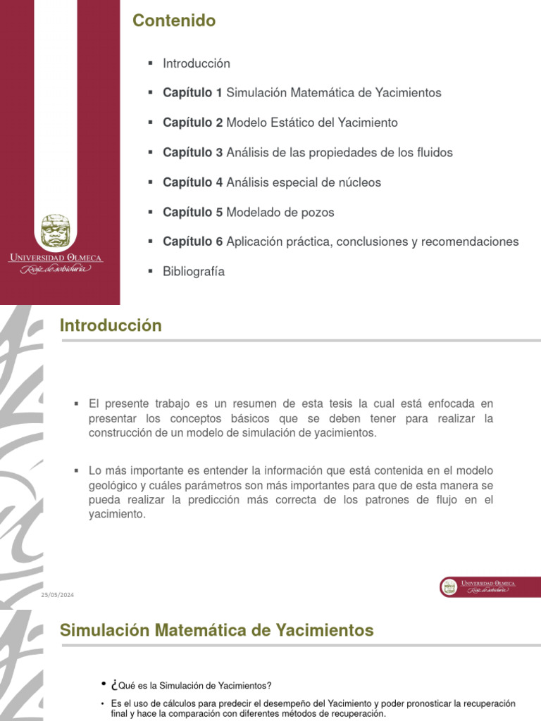 RESUMEN Construcción de un Modelo de Yacimientos Equipo 7 vf | PDF | Mojada | Tensión superficial