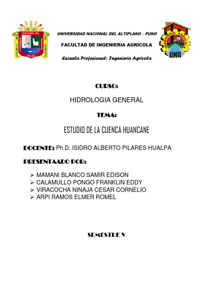 Cuenca Huancane 2 | PDF | Cuenca de drenaje | Hidrología