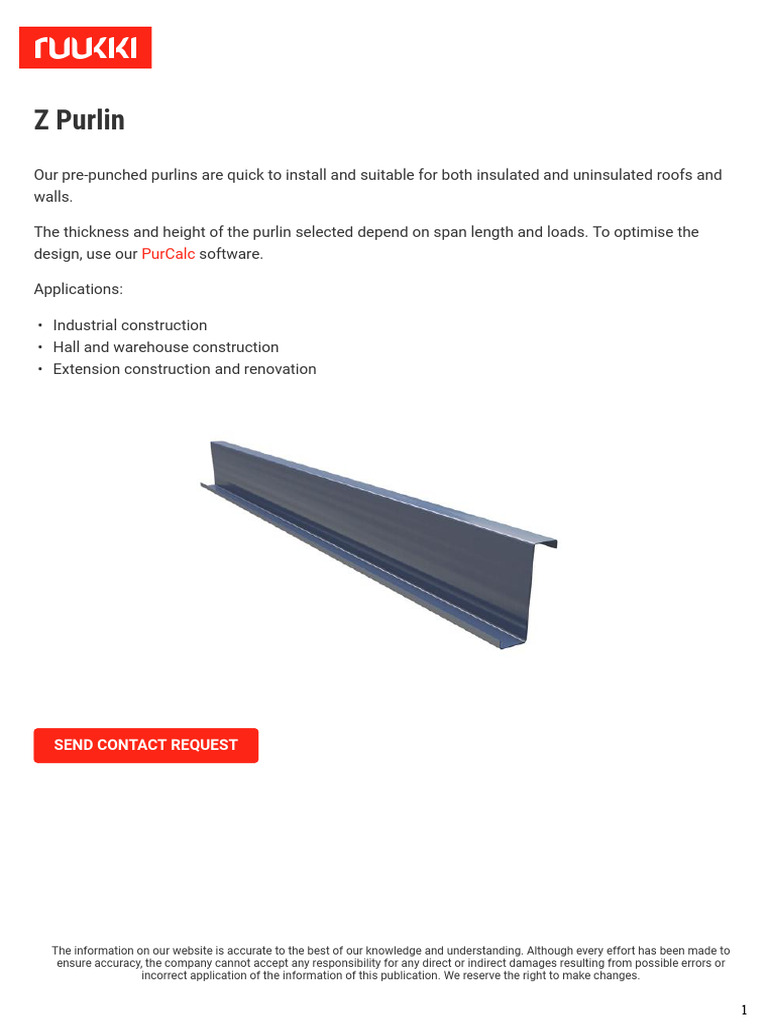 Z Purlin en | PDF | Sheet Metal