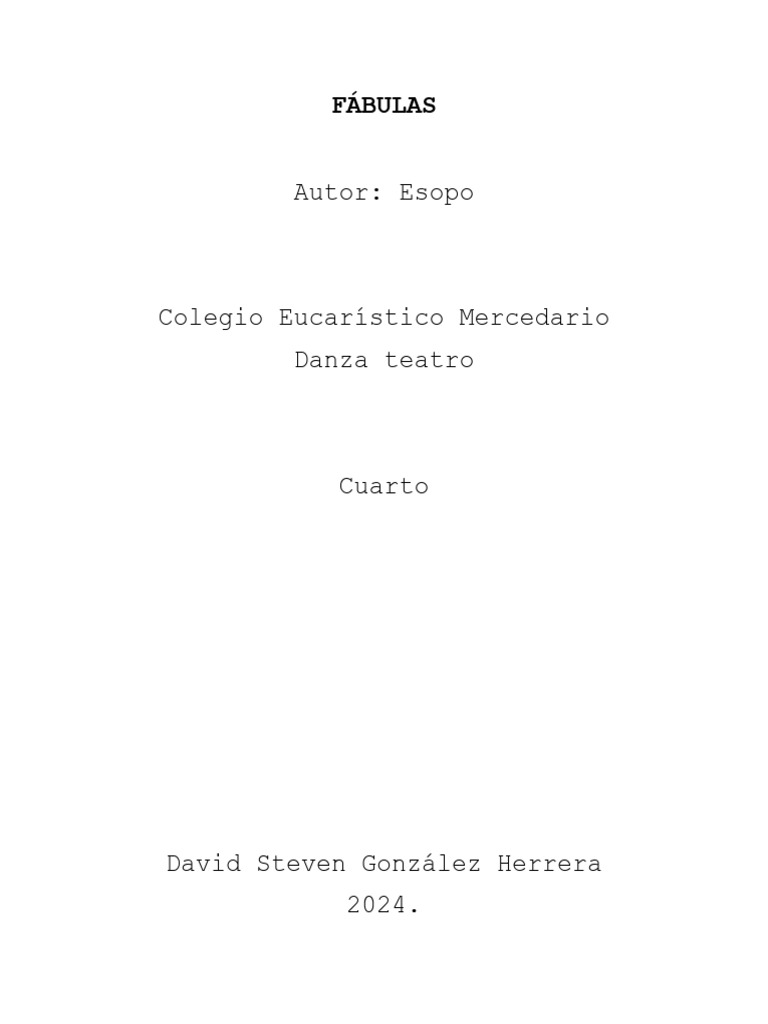 Fabulas para Grado Segundo Obra de Teatro. | PDF | Murciélago | León