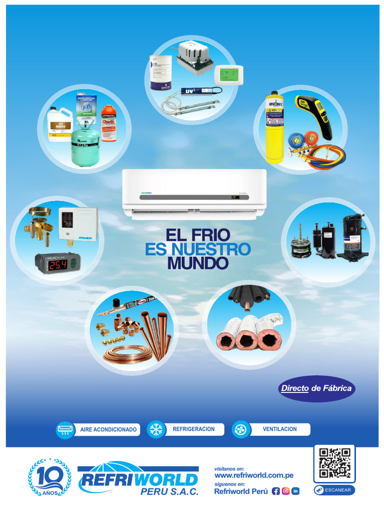 Brochure Refriworld Peru Sac | PDF | Ventilación (Arquitectura) | Tubería (transporte de fluidos)