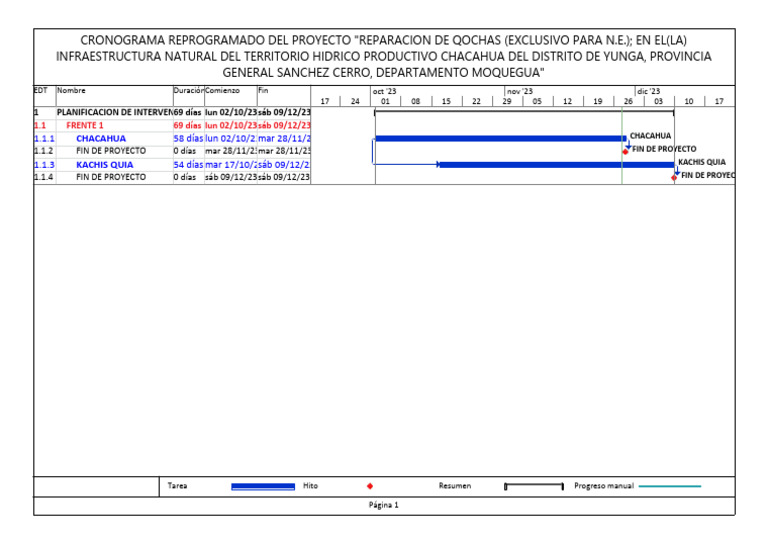 Cronograma Reprogramado Del Ejemplo | PDF