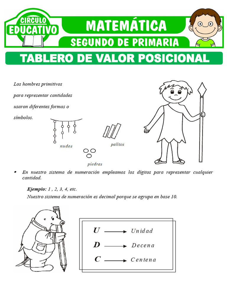 Tablero de Valor Posicional para Primaria | PDF | Los símbolos ...