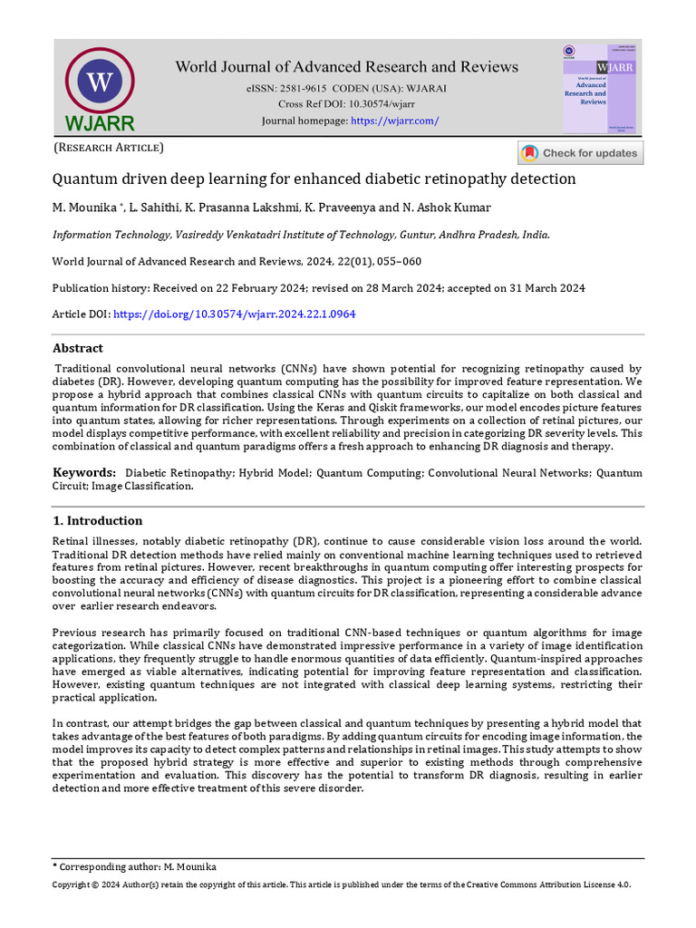 Wjarr 2024 0964 | PDF | Deep Learning | Quantum Computing