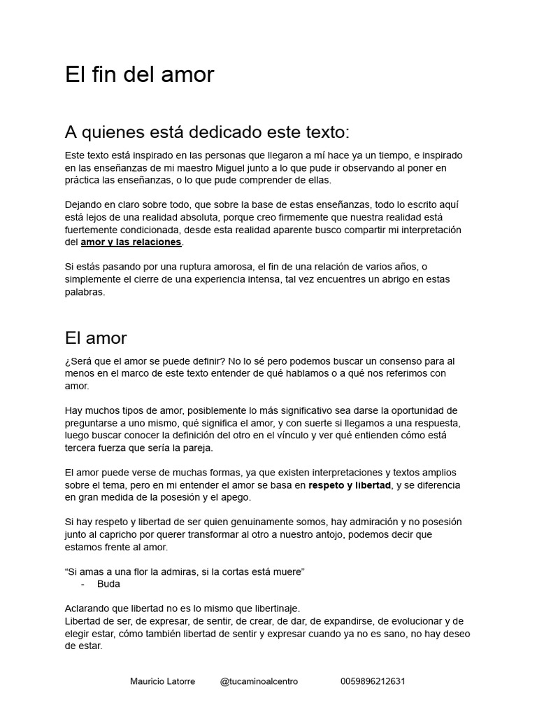 Reflexiones sobre el Amor y el Apego | PDF | Amor | Realidad