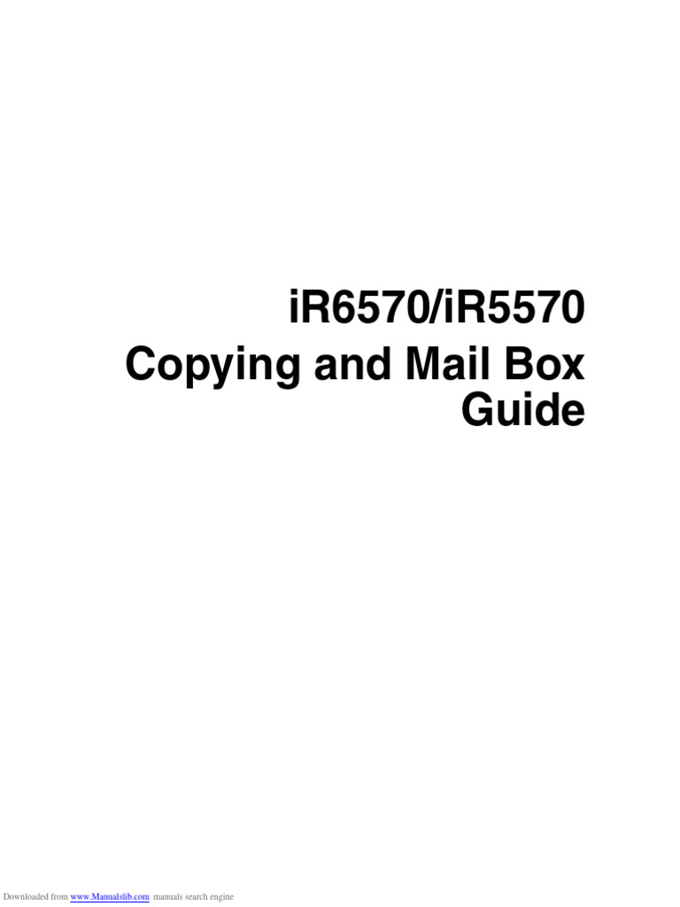 Ir6570 Copying and Mail Box Guide | PDF | Mac Os | Computer Science