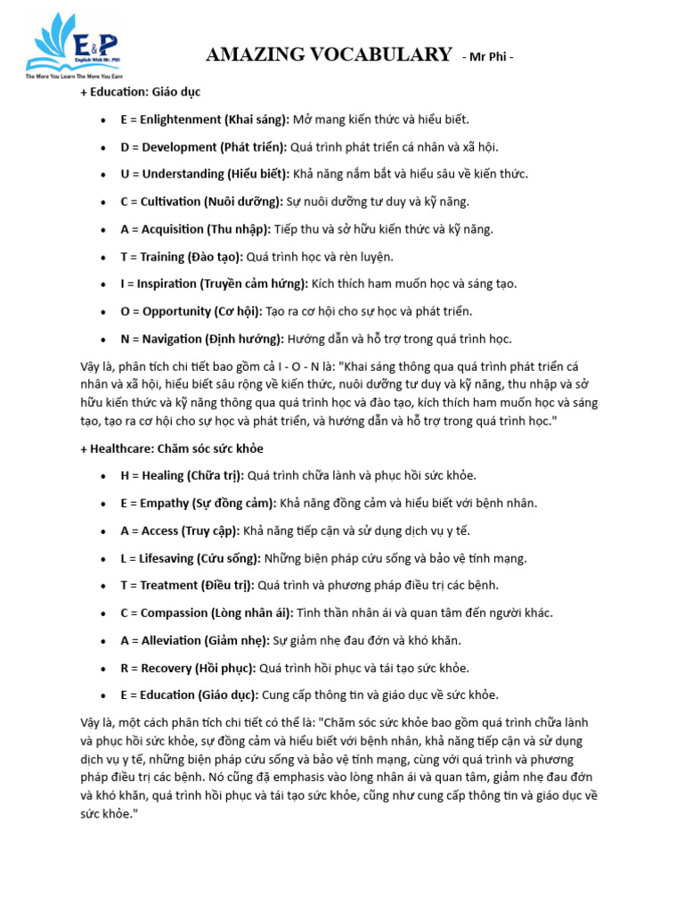 Amazing Vocabulary | PDF