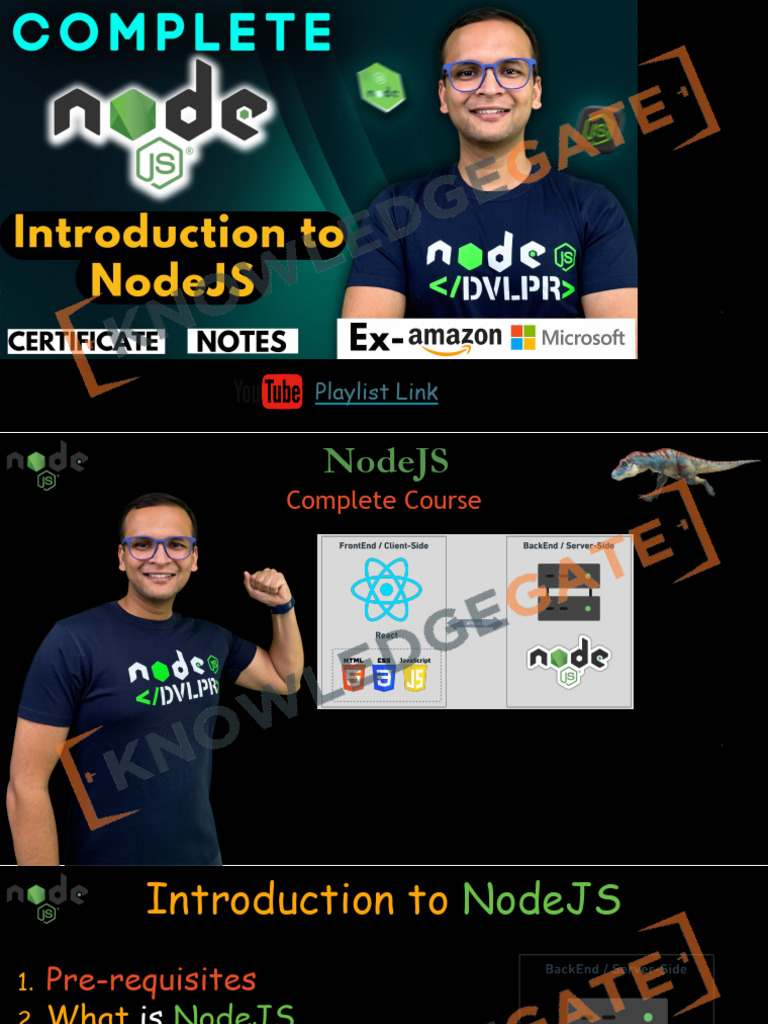 Complete NodeJS Notes | PDF | Java Script | World Wide Web