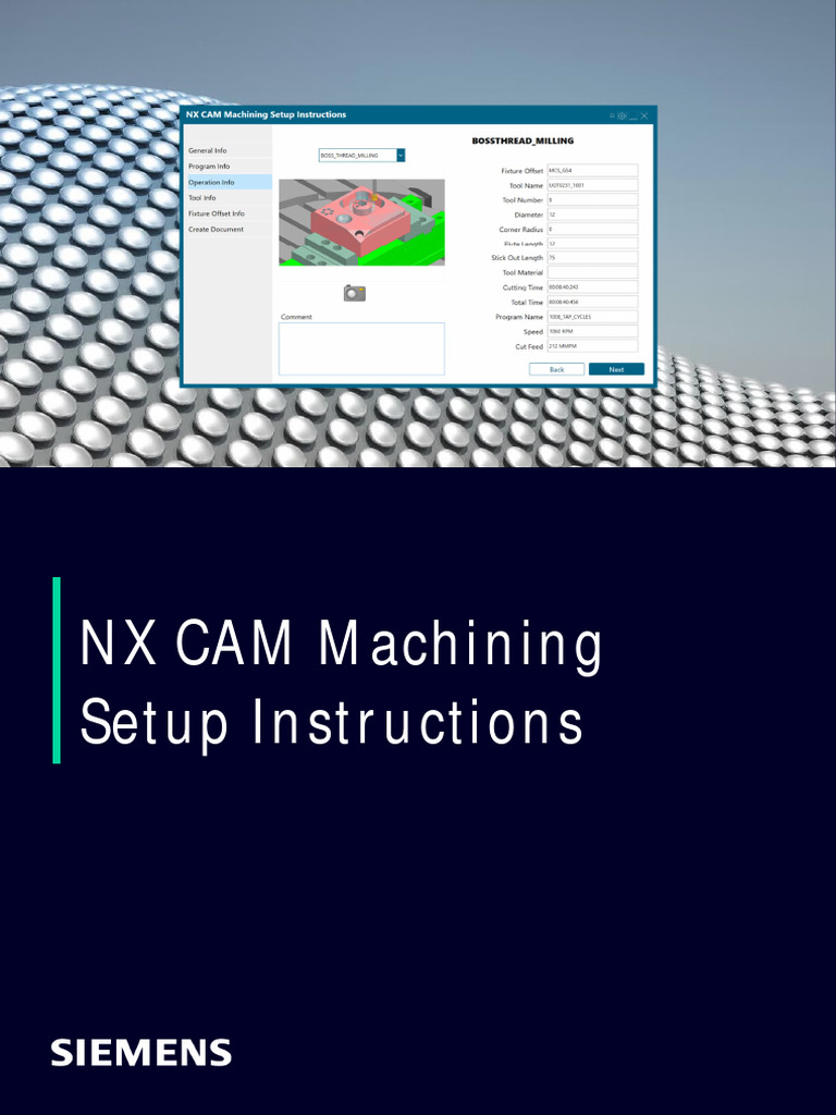 NX CAM Machining Setup Instructions Documentation | PDF | Icon (Computing) | Application Software