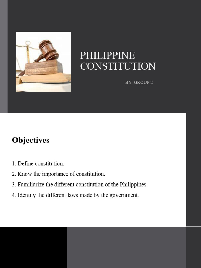 Philippine Constitutions Overview | PDF | Legal Documents | Justice