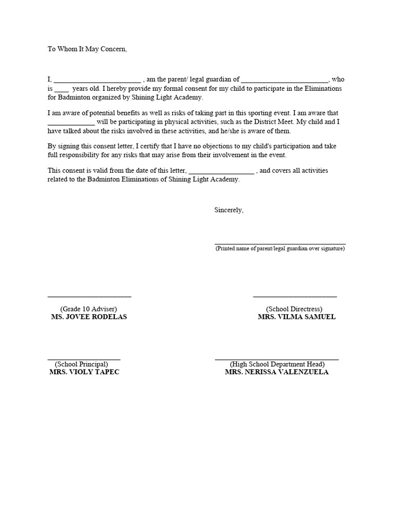 CONSENT-FORM (1) | PDF | Family | Kinship And Descent