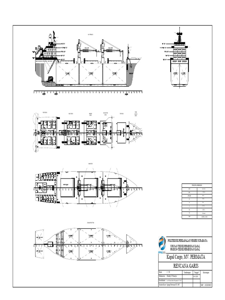 General Arrangement of MV Permata by Henry | PDF | Ships | Shipping