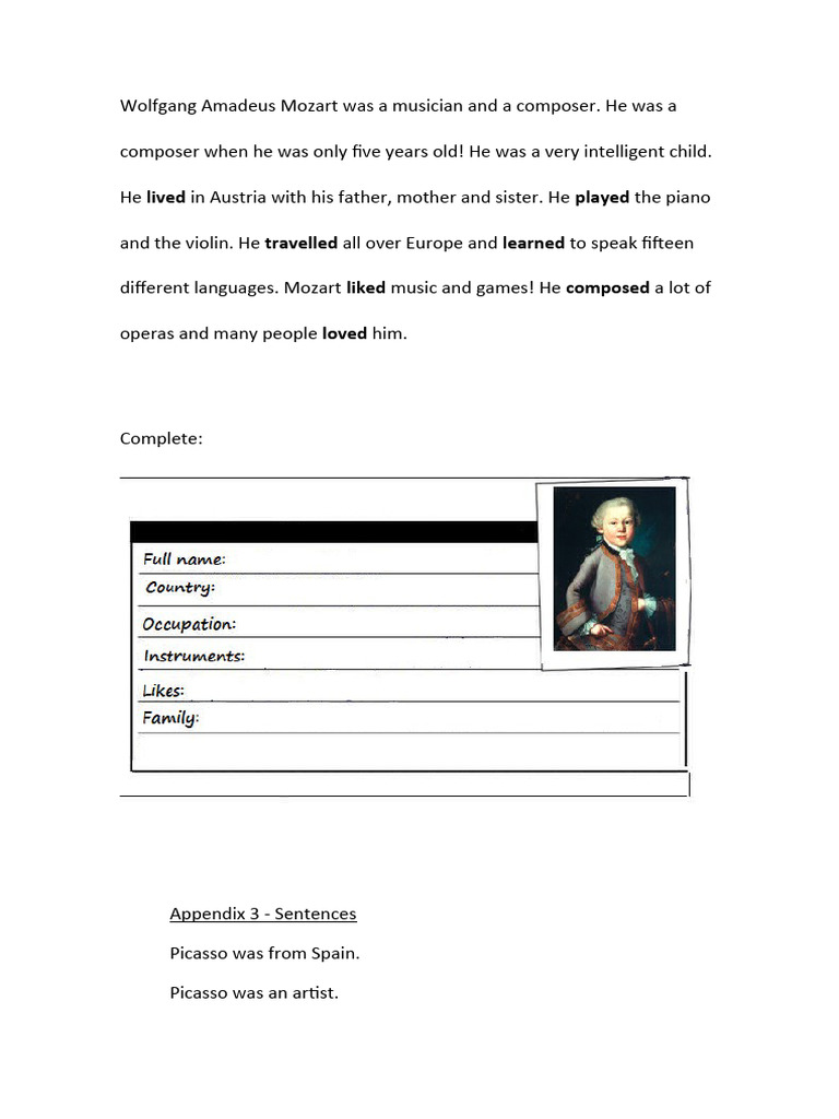 Mozart Fun Activities Games - 26106 | PDF