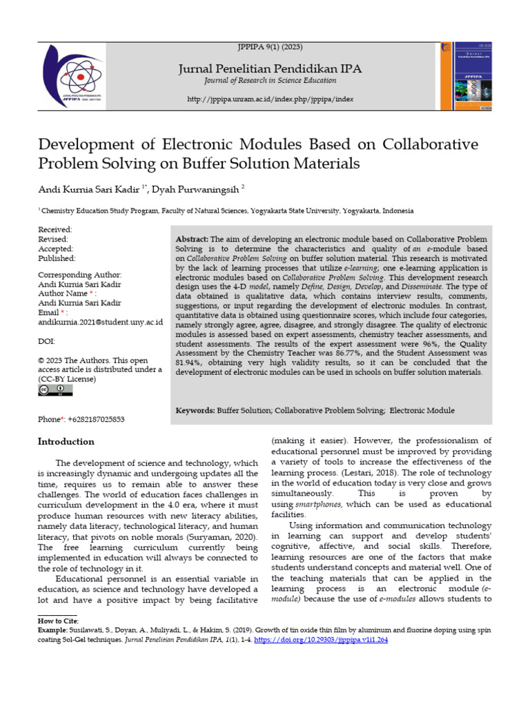X-1-5794 - Andi Kurnia Sari Kadir - Development of Electronic Modules Based On Collaborative ...