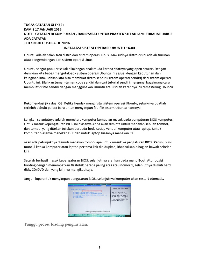 Instalasi Ubuntu | PDF | Game & Aktivitas | Komputer
