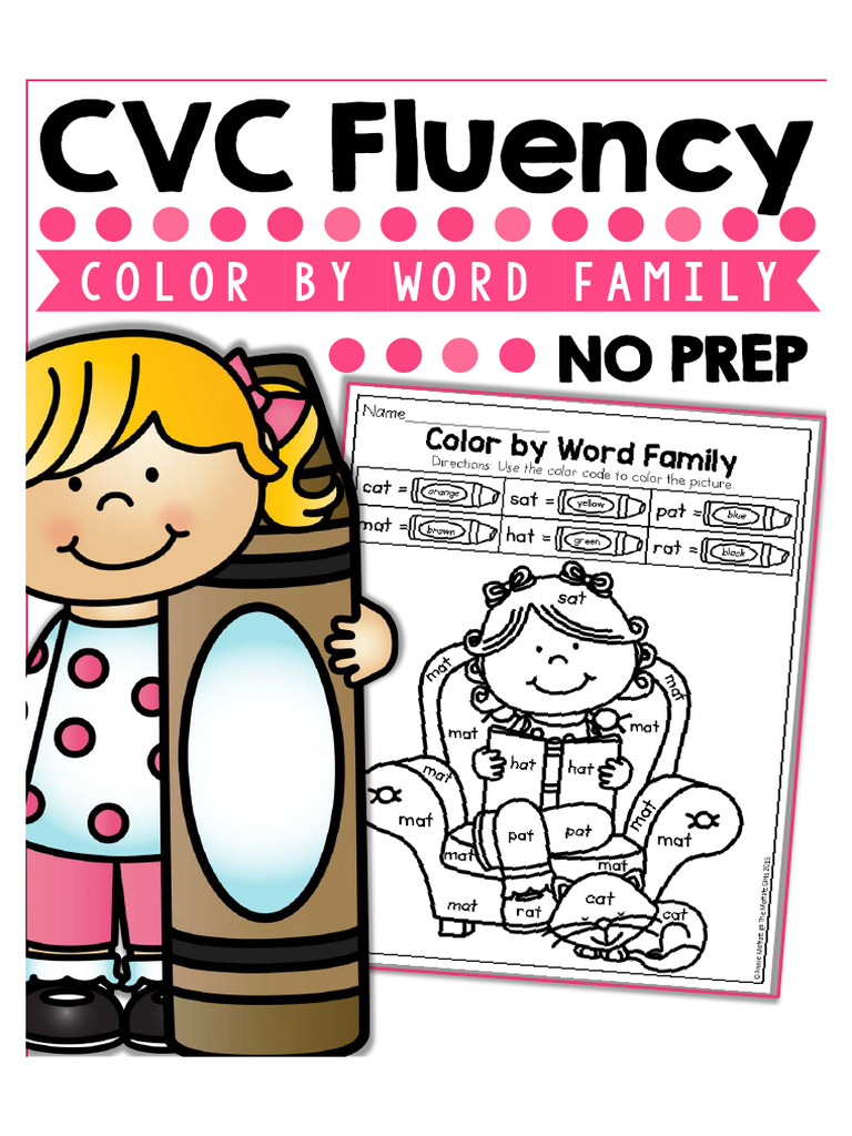 CVC Fluency (Colour by Word) | PDF | Color | Image Processing