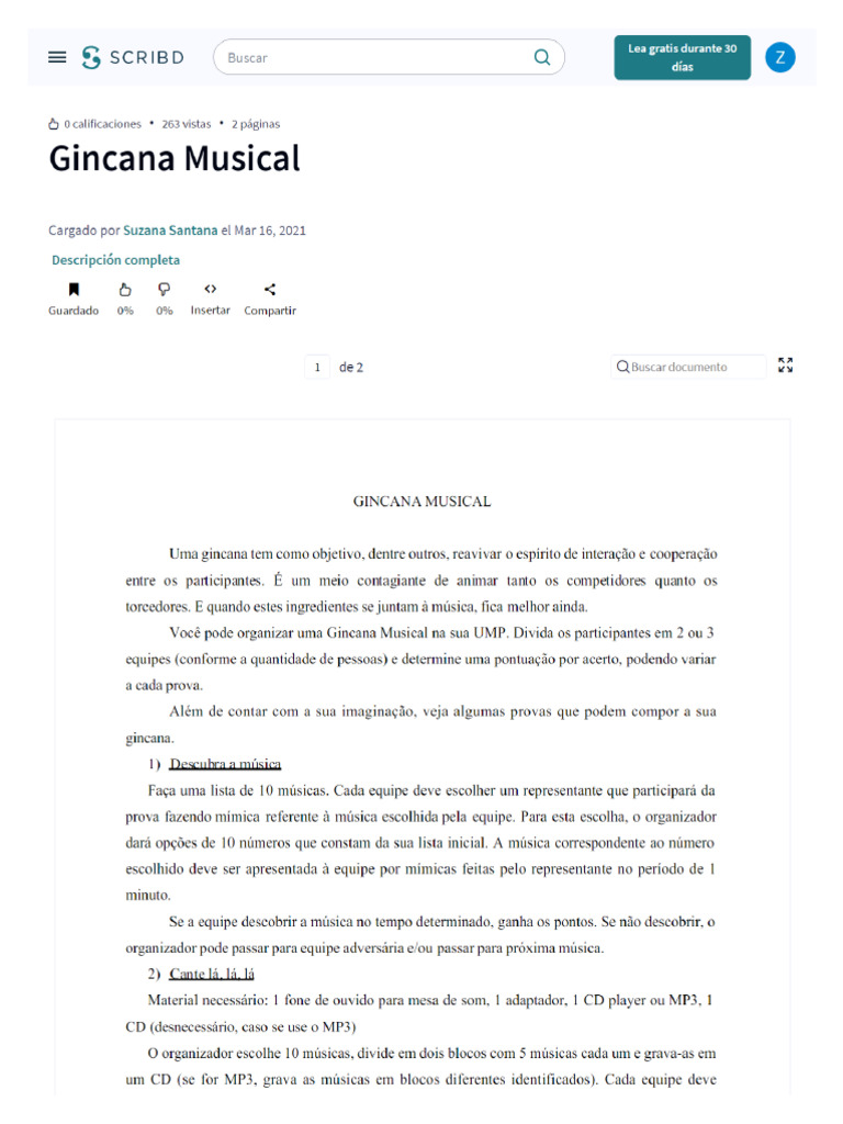 GINCANA | PDF