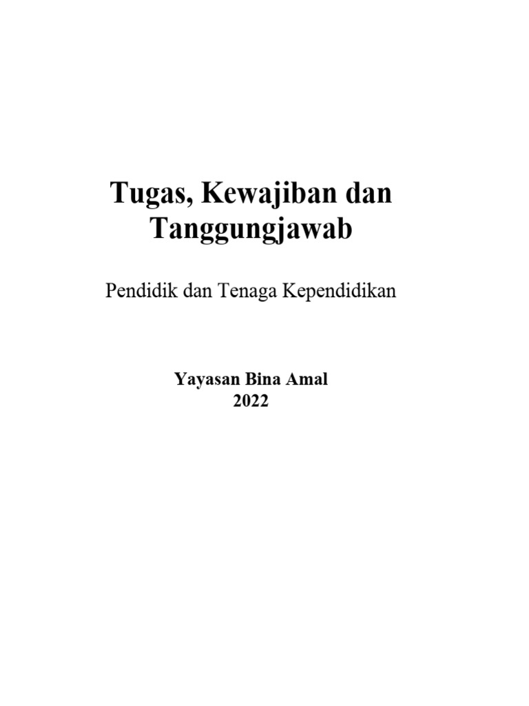 7b. Tugas Pokok Kewajiban Dan Tanggungjawab | PDF