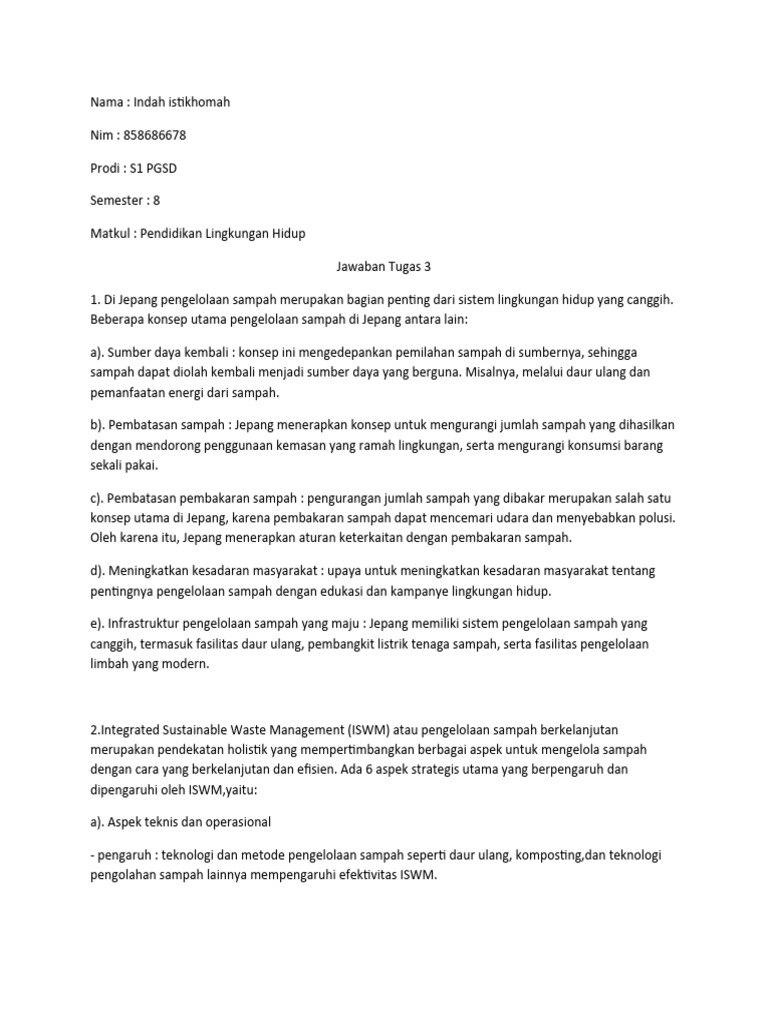 Tugas 3 PLH | PDF | Sains & Matematika