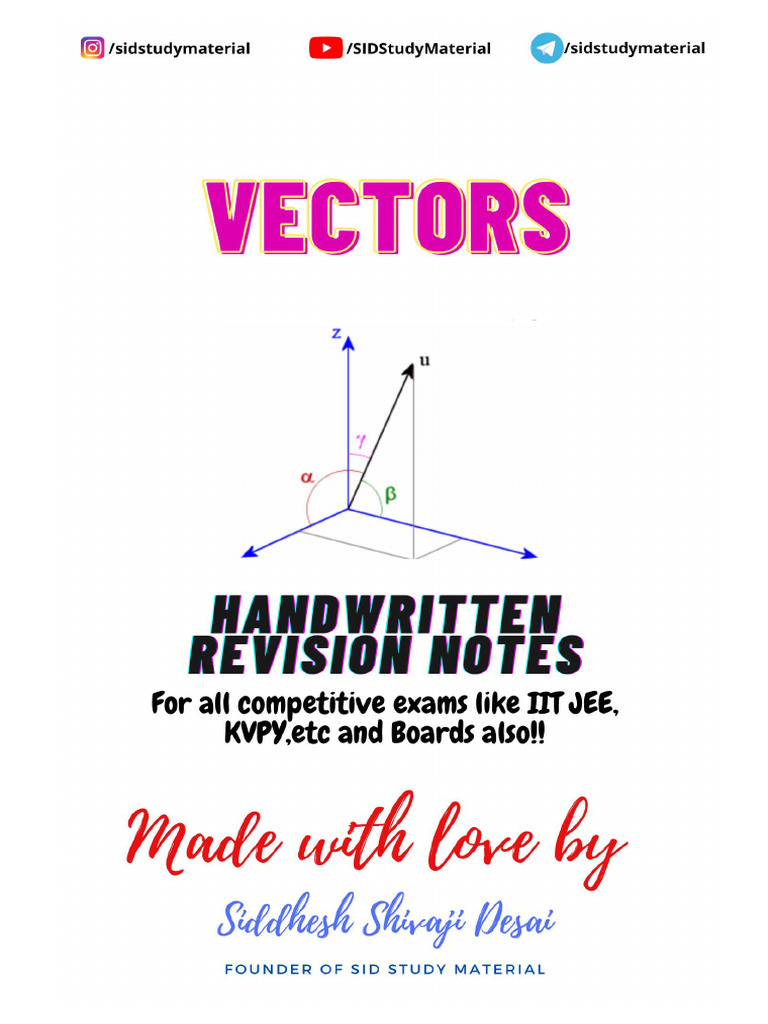 Vectors Physics Pdf Social Science