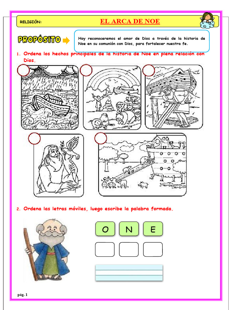 Historia de Noé y el Arca: Actividades | PDF | Noé | Arca de Noé