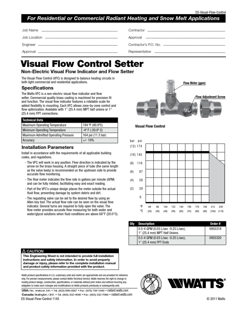 ES Visual Flow Control EN 1145 - Web | PDF | Flow Measurement | Valve