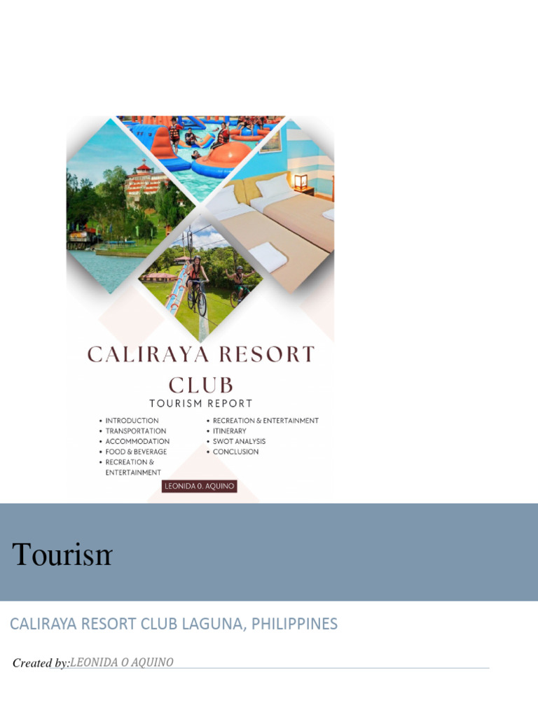 Tourism Report | PDF | Tourism | Resort
