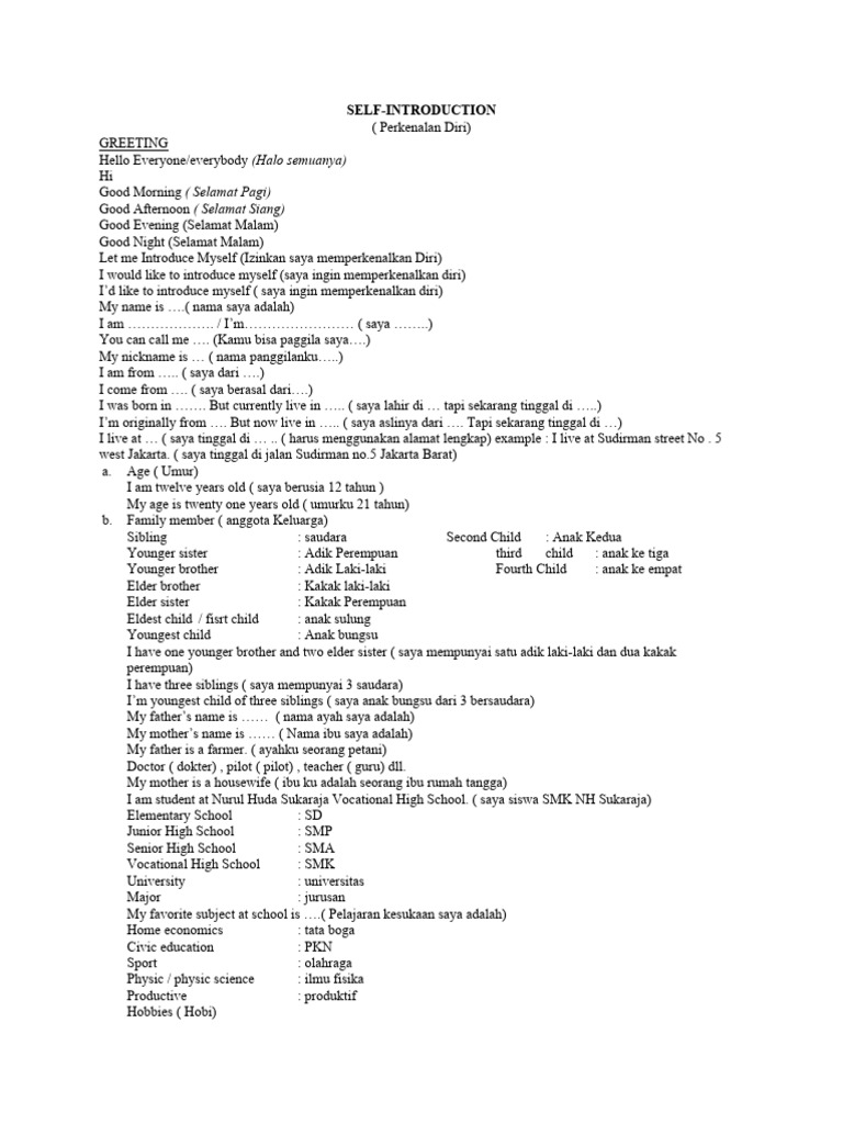 Materi Bahasa Inggris Introduction and Pronoun | PDF