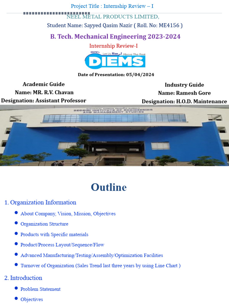 Internship Review-I 5-4-2024 | PDF | Revenue | Taxes