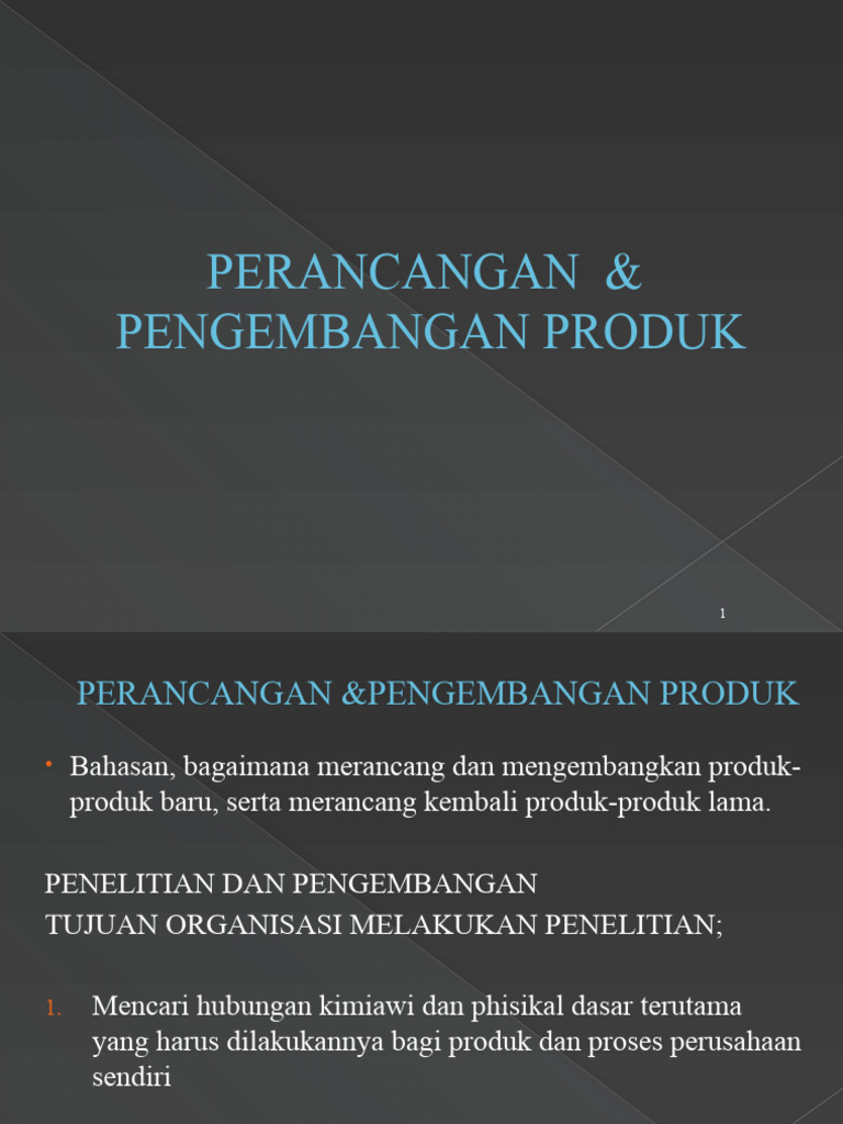 Perancangan Pengembangan Produk | PDF | Bisnis