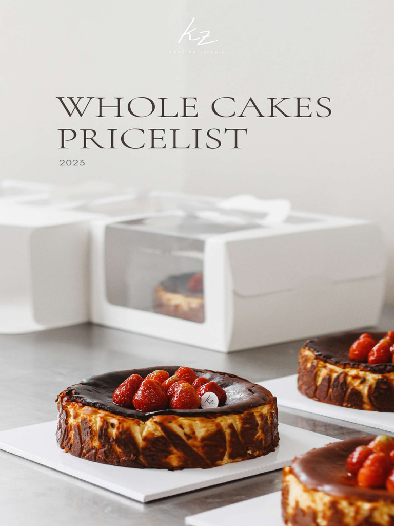 A KOZE - Whole Cake & Hampers Pricelist 1310 | PDF | Desserts | Snack Food