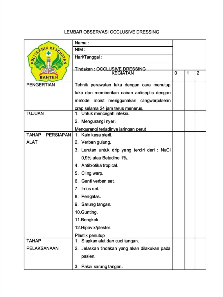 PDF Sop Amp Lo Occlusive Dressing - Compress | PDF