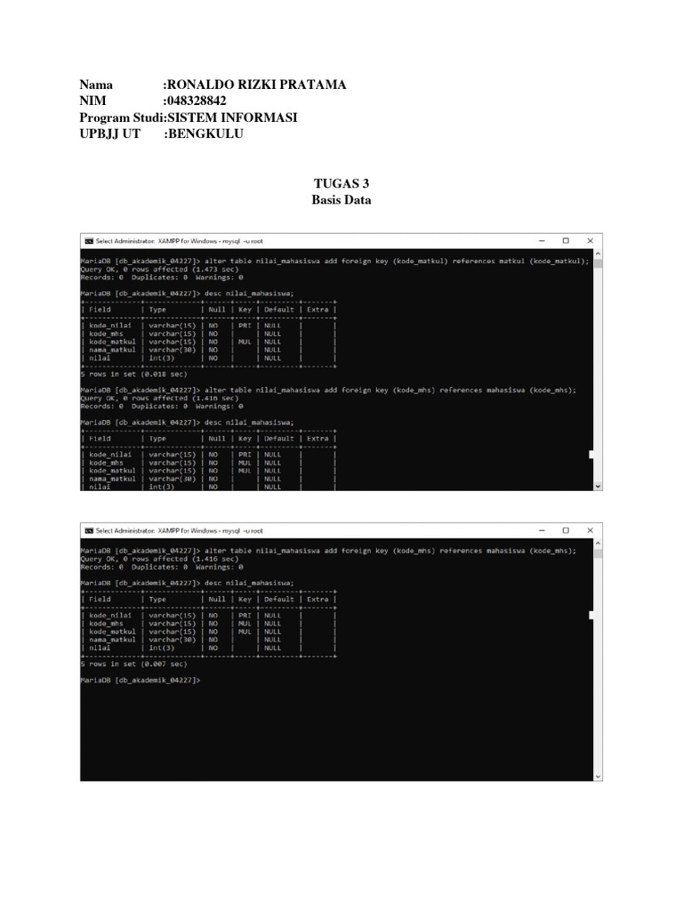 Tugas 3 Basis Data | PDF