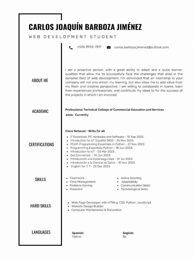 CV Carlos Barboza | PDF