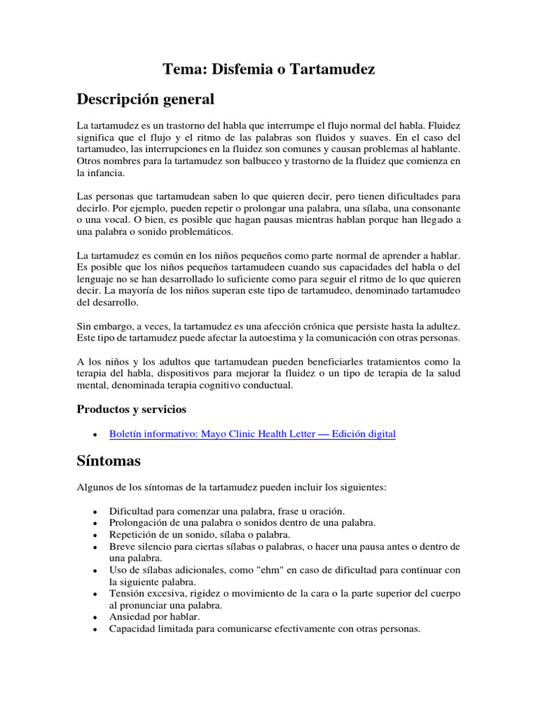 Comprendiendo la Tartamudez: Causas y Tratamientos | PDF | Tartamudeo ...