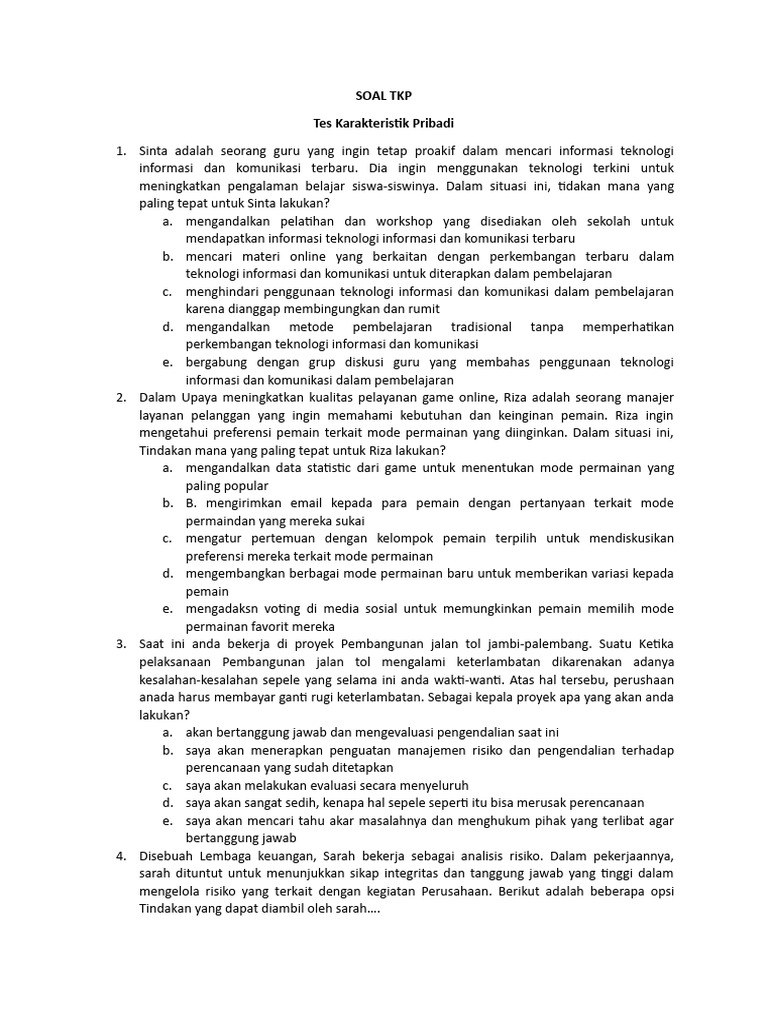 SOAL tkp 8 mei | PDF