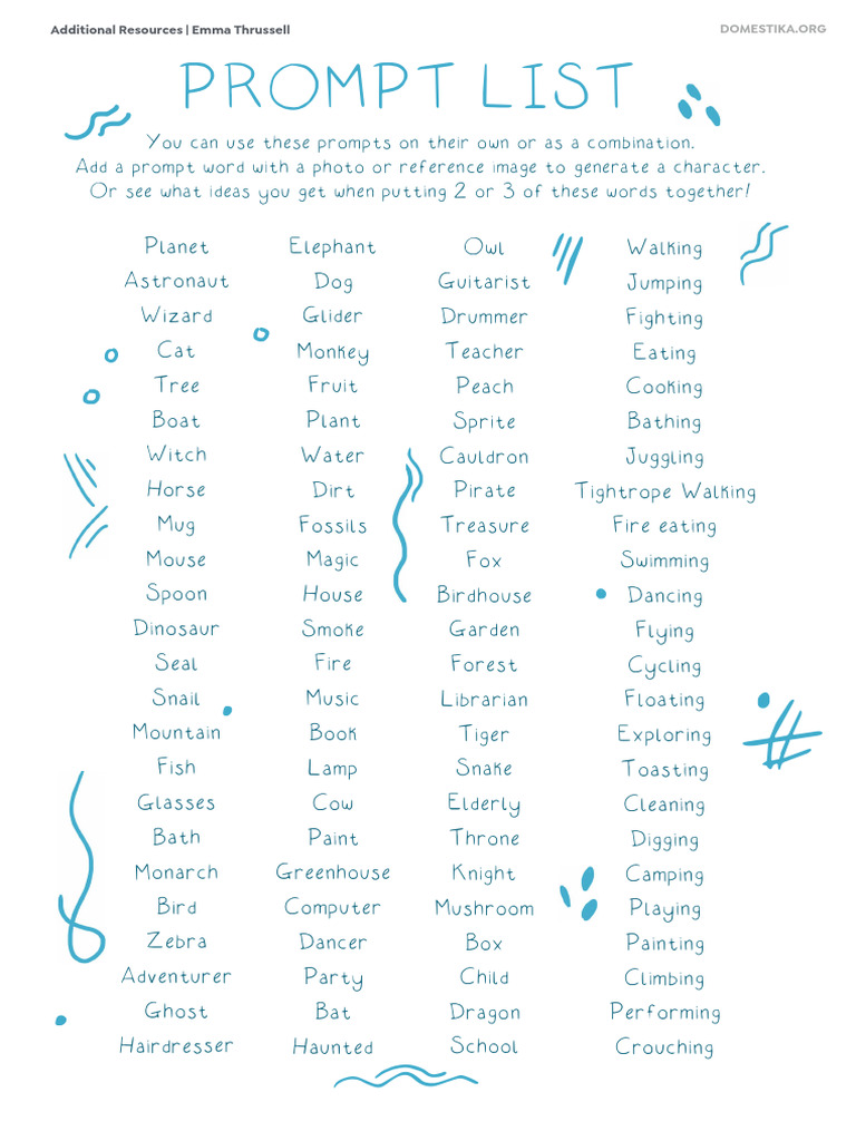 U2 ADJ 01 Prompt List | PDF