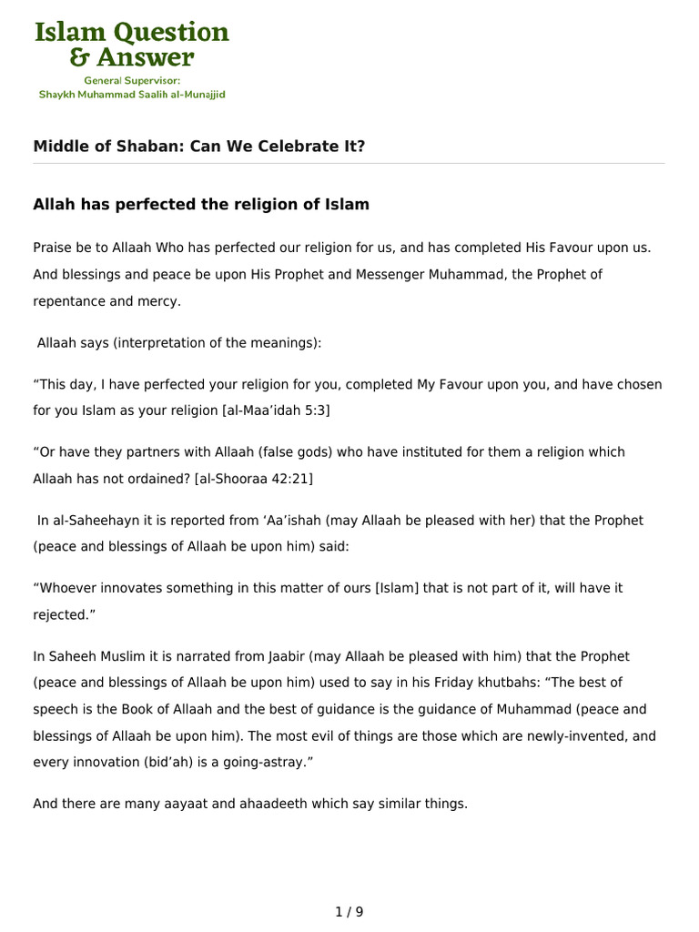 Shab e Barat | PDF | Hadith | Prophets And Messengers In Islam