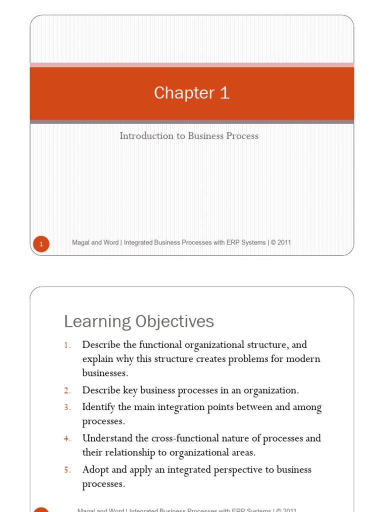 CH01 | PDF | Business Process | Enterprise Resource Planning