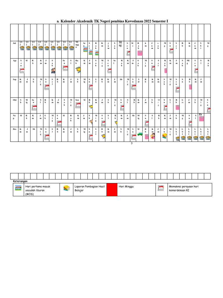 Kalender Pendidikan Semester 1 | PDF